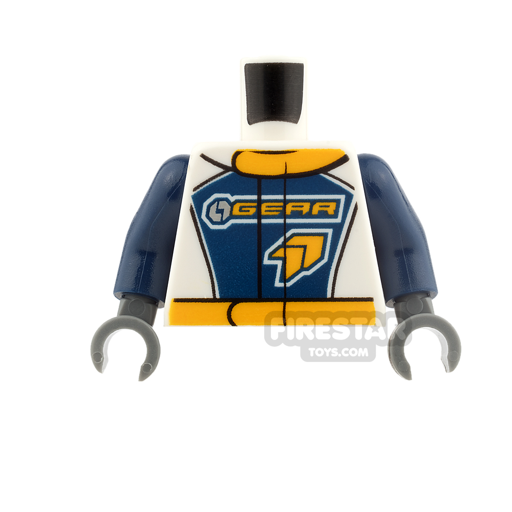 LEGO Mini Figure Torso - GEAR Racing Team Jacket