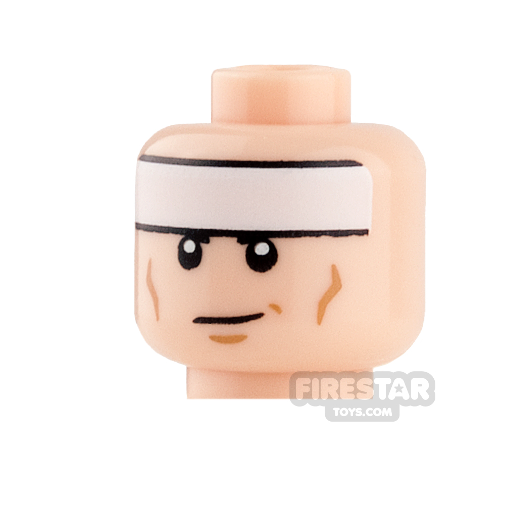 LEGO Mini Figure Heads - Frown - Gray Moustache
